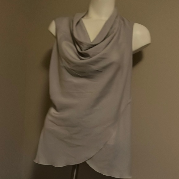 The Limited | Tops | Silver Tank With Scalloped Bottom Layer | Poshmark